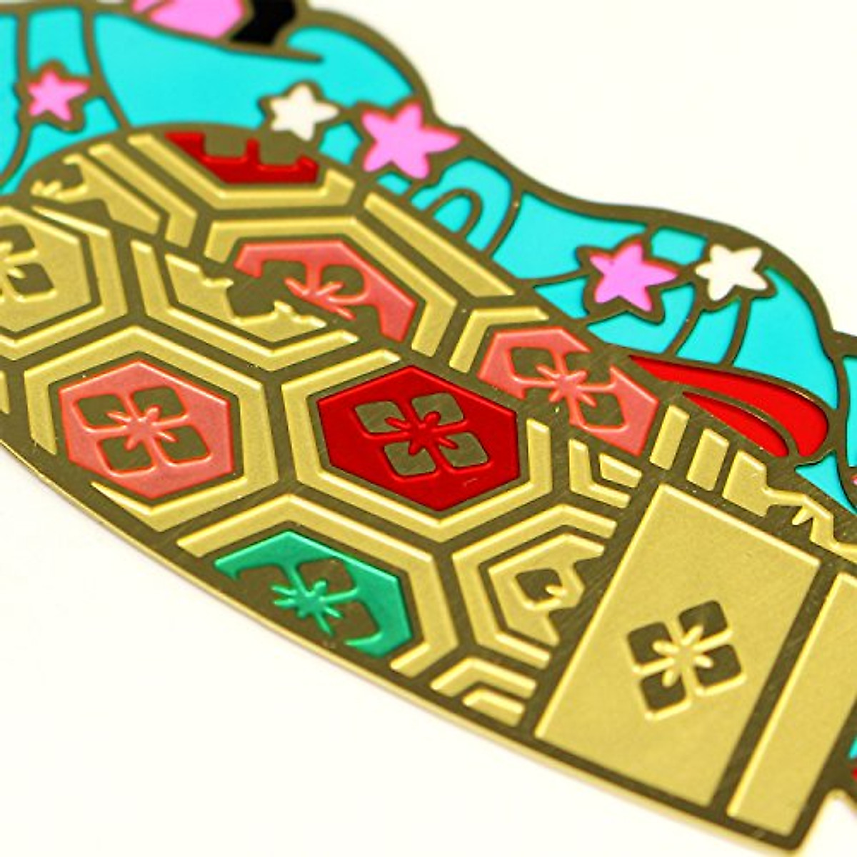 Tomoko 12519 Bookmark Maiko Dark Peach Stained Glass Style