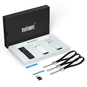MEINAMI 32GB USB2.0 USB Flash Drive with Writable Label USB Thumb Drive with Sticker Memory Stick with Tag,3 Pack