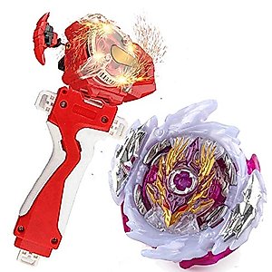 Sparking Launcher Bey Burst Evolution Turbo Blade Battling Tops String Launcher Grip Super King B-168 Booster Rage Longinus.Ds'3A Starter Set Metal Fusion God Bey Gaming Top Spinning Toy Gift for Boys