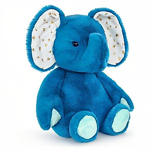 B. toys- B. softies- 12" Plush Blue Elephant – Stuffed Animal – Soft & Cuddly Toy- Washable- Baby, Toddler, Kids- Happy Hues- Ellie-Berry- 0 Months +