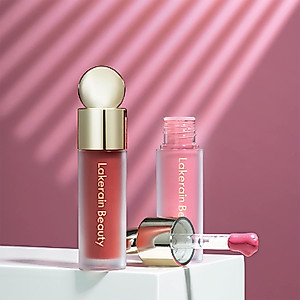 Liquid Blush - Silky Cream Blush,Blendable Blush Stick for Cheeks,Natural Matte Blush Wand,Moisturizing & Long Lasting Face Blush (02#Lucky)