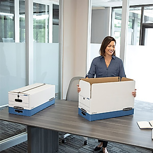 Bankers Box STOR/FILE Medium-Duty Storage Boxes, FastFold, String and Button, Letter, Case of 12 (00704)