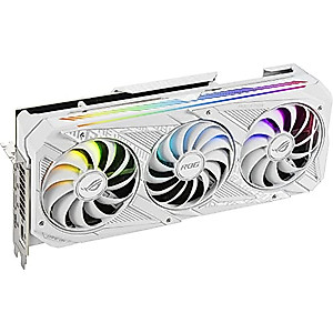 ASUS ROG Strix NVIDIA GeForce RTX 3080 V2 White Edition Gaming Graphics Card (PCIe 4.0, 10GB GDDR6X, LHR, HDMI 2.1, DisplayPort 1.4a, White Color Scheme, Axial-tech Fan Design, 2.9-Slot) (Renewed)