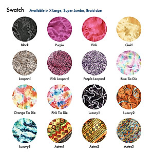 Red by Kiss X Keyshia Cole 1 Piece Silky Braid Bonnet Wide Edge Bonnet Sleep Cap, Frizz Free Bonnet (Black)