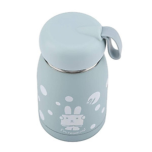 BORDSTRACT Kids Vacuum-Insulated Water Bottle, Stainless Steel Cute Rabbit Pattern Vacuum Cup Mug, Vacuum Insulated Water Bottle 304 Stainless Steel, for Toddlers Girls Boys (320ML 4 Color)(Blue)
