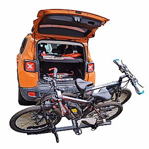 MAXXHAUL 50606 Hitch Style 2-Bike Carrier Platform Style Rack for Standard, Fat Tire, Electric Bikes 2" Hitch Receiver - 66 lbs Weight Capacity Per Bike