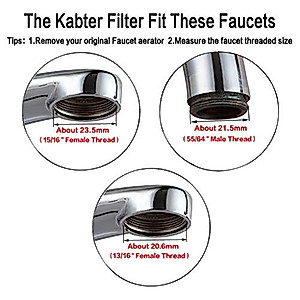 Kabter Faucet Mount Water Filter System Tap Water Filtration Purifier,Chrome