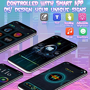 AINSKO Face Transforming Led Mask-APP Controlled,Cool Lighting Face Mask for Cosplay Party Christmas Gift (USBC Rechargable)