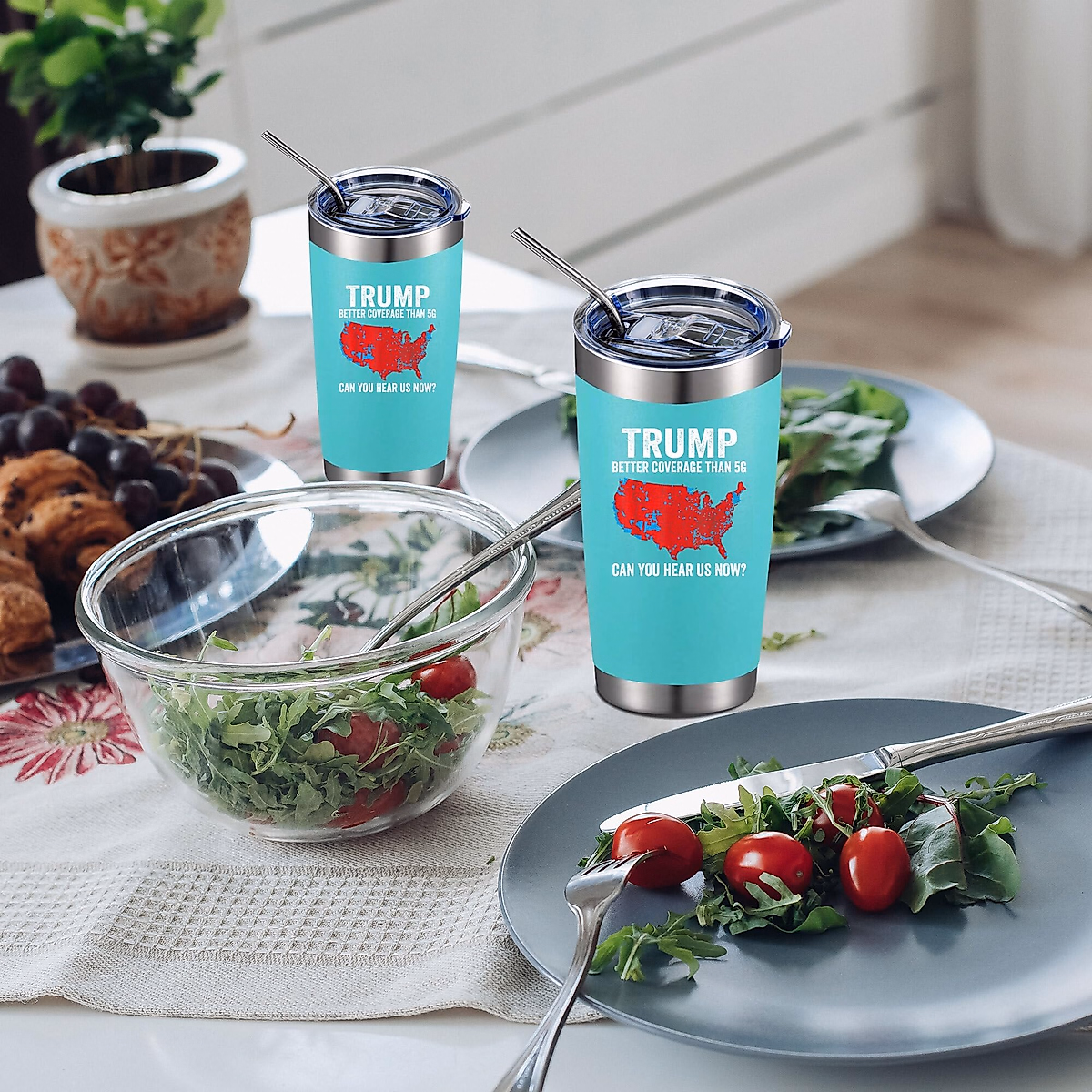 ATHAND Trumps Better Coverage Than 5G,Trumps Merchandise,Trump Mug,Trump Gifts,20 Oz Stainless Steel Vacuum Tumbler Travel Coffee Mugs