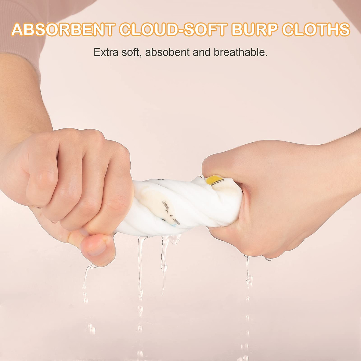 Verster Muslin Burp Cloths 5 Pack, 11.8x11.8”, Colorful Burp Cloths Baby Girl, Burp Cloths Baby Boy, Burping Cloths for Babies, Burp Cloths, Muslin Washcloths, Burp Clothes