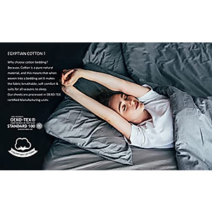 Luxury 1000 Thread Count 100% Egyptian Cotton Bed Sheets 4 Pc Queen Size Sheet Set Navy Blue, Sateen Weave Bed Sheets, Single Ply Yarns, Luxury Collection, Fits mattress up to 16” Deep Pocket