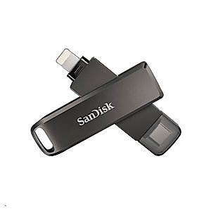 SanDisk 128GB iXpand Flash Drive Luxe for iPhone and USB Type-C Devices - SDIX70N-128G-GN6NE
