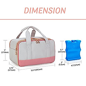 Damero Wearable Breast Pump Bag with Ice Pack and Cooler Compartment Compatible with Willow and Elvie Breast Pump, Tote Bag for Wearable Breast Pump, Pump Parts and Ice Pack, Patent Design