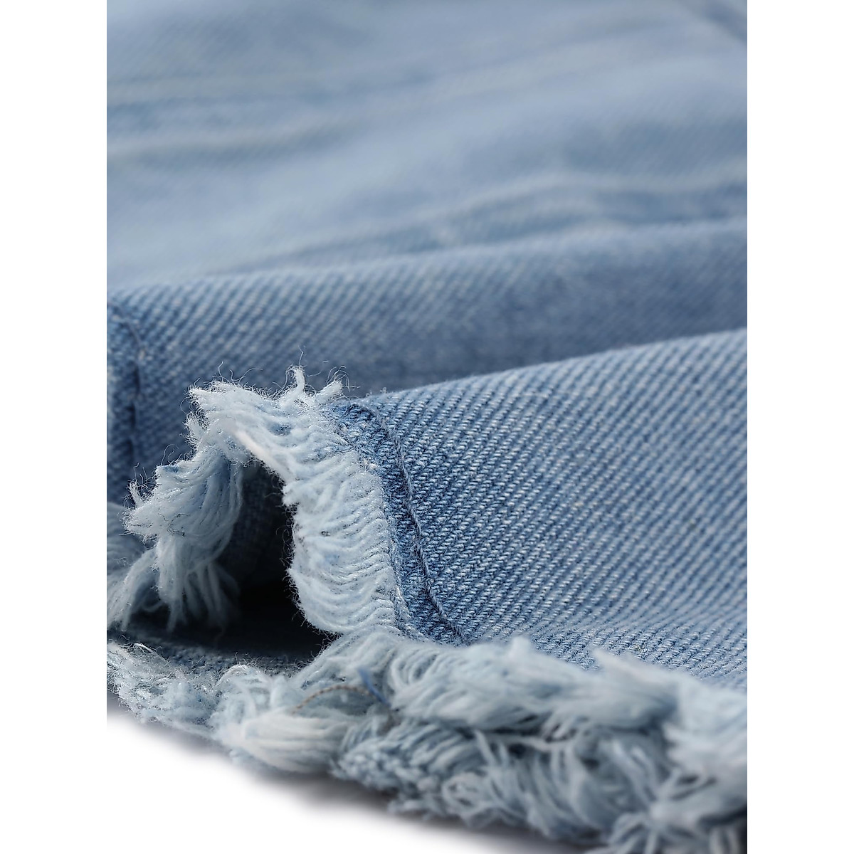 Agnes Orinda Plus Size Denim Jackets for Women Button Down Distressed Sleeveless Jean Vest Jacket 4X Light Blue