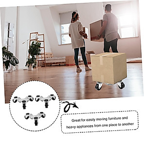 3pcs 3 Mover Moving Furniture Tool Moving Furniture Dolly Steel Tri-dolly Moving Appliances Dolly Tool 3 Wheel Furniture Dolly Triangle Dolly Swivel Caster