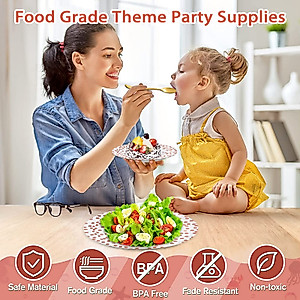 175PCS Rose Gold Party Supplies,Rose Gold Dot on White Paper Plates Napkins and Cups,Disposable Dinnerware Sets, Plastic Forks Spoons and Knives Set Serve 25 for Wedding Birthday Party Decorations