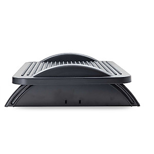 IO CREST Under Desk Ergonomic Foot Rest with 3 Angle Position - 30 Degree Tilt Angle Adjustment Non-Skid Massage Surface Texture, Black