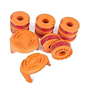 Trimmer Spool Line for Worx，Edger Spool Compatible with Worx trimmer spools Weed Eater String,Trimmer Line Refills 0.065 inch for Electric String Trimmers，Weed Wacker Spool Replacement Parts