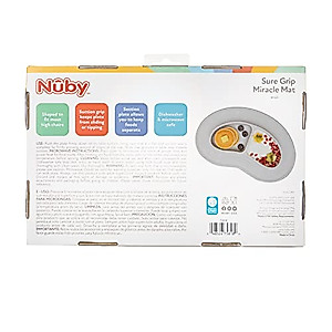 Nuby Sure Grip Miracle Mat, BPA Free, 6+m, Gray