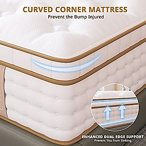 BedStory 10" Hybrid Twin Mattress in a Box, Gel Memory Foam Mattress with Pocket Spring, Medium Firm Mattress with Dual Brim Design for Supportive&Pressure Relieving&Motion Isolated Sleep, Made in USA