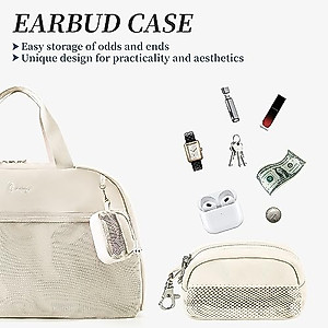 Gym Bag for Women With Shoe Compartment Sport Duffle Bag Travel bag With Wet Pocket Weekender Bag for Travel Gym Yoga Tennis Sports(Beige)