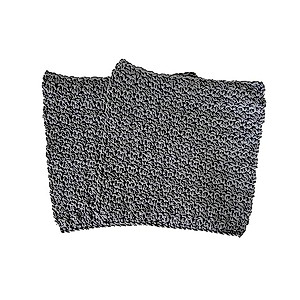 Gray Handmade Crochet Cotton Dish cloth - Approx 7 inches square - Set of 2