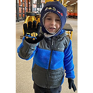 N'Ice Caps Kids Magic Stretch Gloves Mitten 3 Pairs Toddler Boys Girls Winter (Unicorns - Pink/Purple/Fuchsia, 3-5 Years)