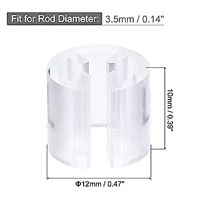MECCANIXITY Clothes Hanger Marker L Fit 3.5mm Rod for Garment Color Coding Clear Count 100