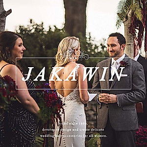 JAKAWIN Bride Crystal Wedding Hair Piece Rhinestone Hair Comb Bridal Hair Accessories for Women HC047 (Silver)