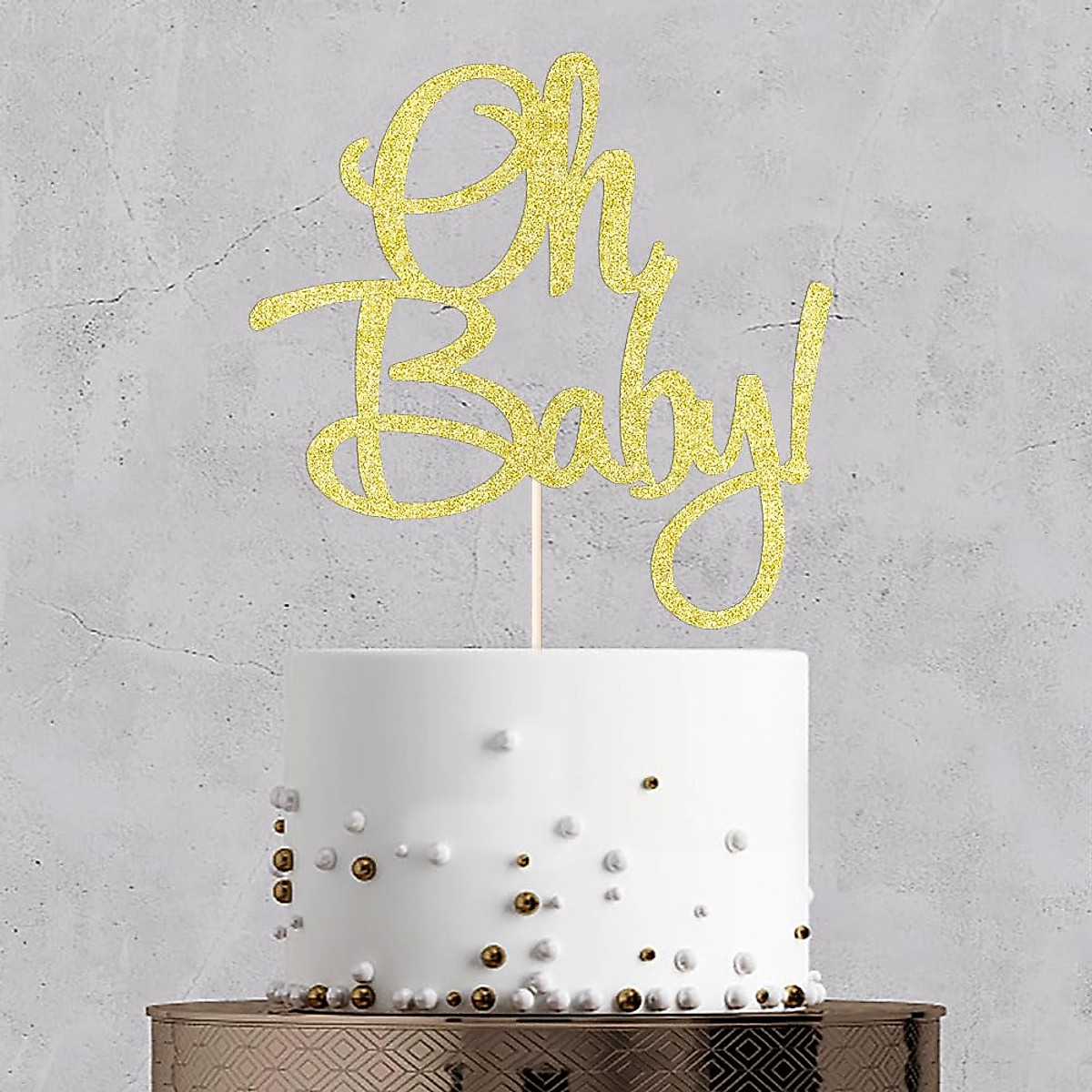Auteby Oh Baby Cake Topper - Baby Shower For boys and girls