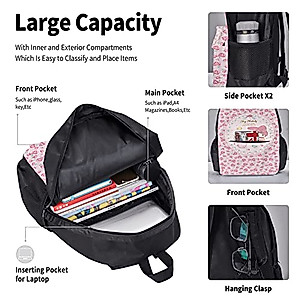 ORPJXIO Backpack 3 Piece Set Kuromi Anime My Melody Laptop Backpack Pencil Case Lunch Bag Combination For Travel Work Camping