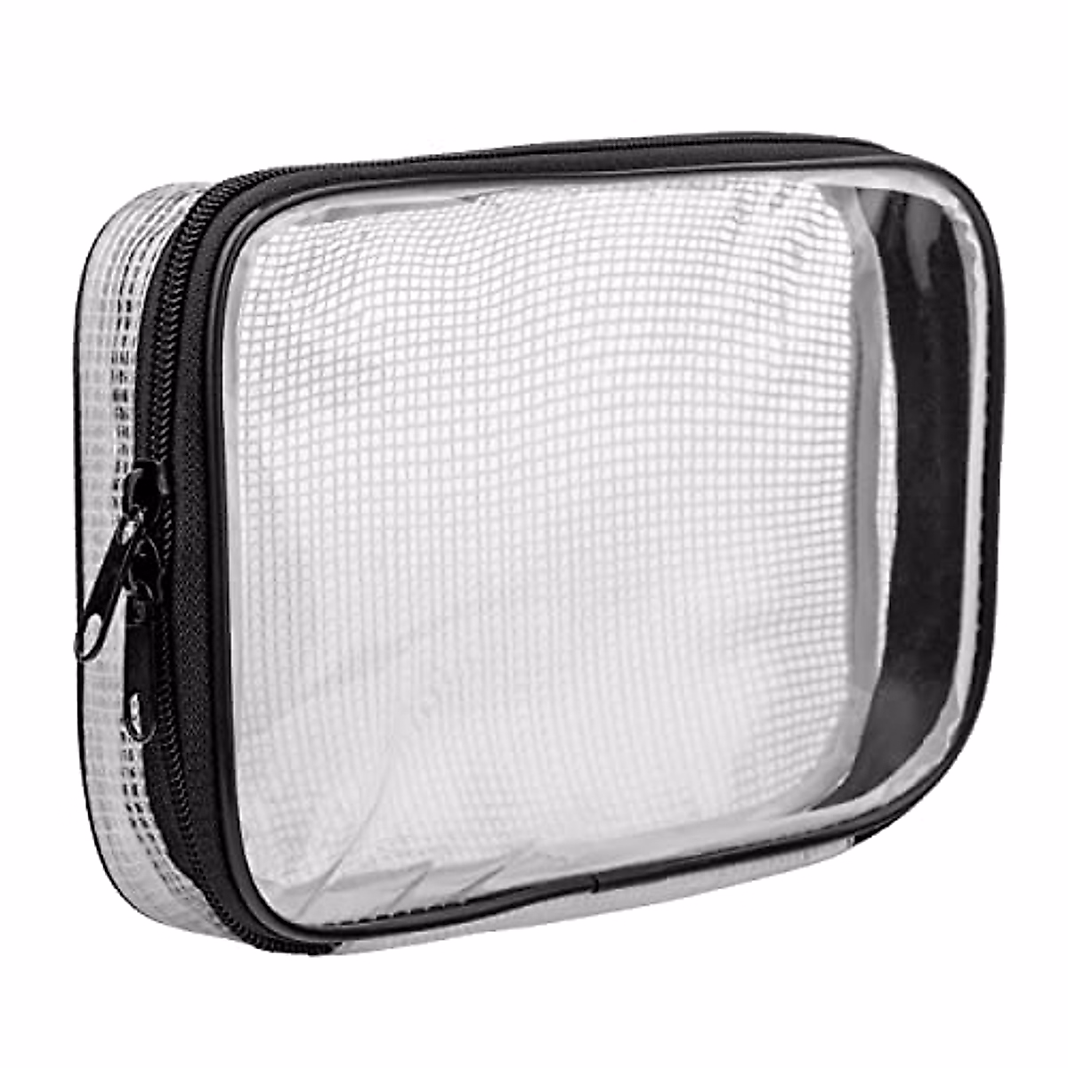 In Flight Mind Clear TSA Approved Toiletry Bag, 3-1-1 Clear Toiletry Bags for Traveling, Clear Makeup Bag for Cosmetics & Skincare Essentials,Clear Zipper Pouch for Men & Women,Clear Travel Pouch-1pc