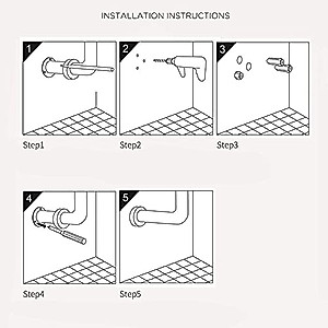 HAIZHEN Bathroom Handicap Rails Grab Bar, L Shape Stainless Steel Toilet Support Rail,Shower Assist Aid Handrails Hand Grips for Elderly/Disabled / Children/Pregant Women