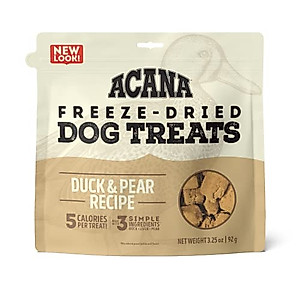 ACANA Singles Freeze Dried Dog Treats, Limited Ingredient Grain Free Duck & Pear Recipe, 3.25oz