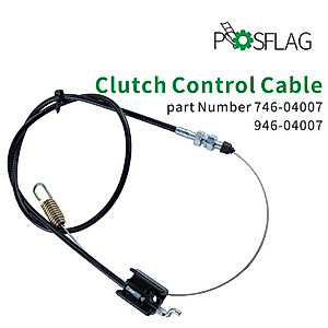 POSFLAG 946-04007 Auger Cable Replaces MTD 946-04007 Auger Cable, MTD 746-04007 Auger Cable, 946 04007, 746 04007, 94604007, 74604007 for MTD Troy-Bilt Yard Machines Husky Snowblowers
