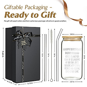 Best Friend Birthday Gifts for Women, Happy Birthday Cup Gifts for Friends Female Unique Friendship Presents for Woman Men Besties Male Bff Coworker Soul Sisters Womens Her Him