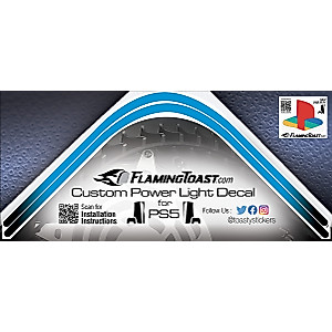 Power Light Decal and Underlay Sticker Combo for PS5 Playstation 5 (Blue)