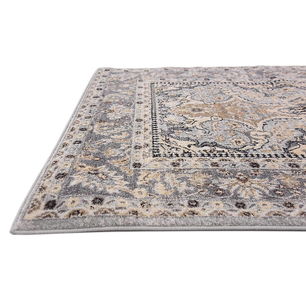 Unique Loom Tradition Collection Classic Southwestern Casual Design Area Rug (4' 0 x 6' 0 Rectangular, Gray/ Ivory)