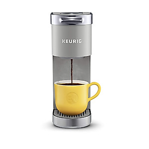 Keurig K-Cafe Single Serve K-Cup Coffee, Latte and Cappuccino Maker, Dark Charcoal & K-Mini Plus Single Serve K-Cup Pod Coffee Maker, Studio Gray
