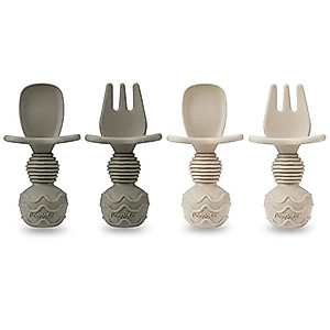 PandaEar Set of 3 Cute Silicone Baby Bibs & Silicone Baby Feeding Set