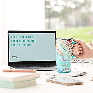 Swig Life + SCOUT 22oz Travel Mug | Insulated Tumbler with Handle and Lid, Cup Holder Friendly, Dishwasher Safe, Stainless Steel, Insulated Coffee Mug with Lid and Handle (Cool Cat)