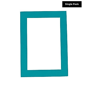 8x10 Teal Blue Mat for 6x8 Photo - Picture Matboard for Frames Measuring 8 x 10 Inches - Bevel Cut Matte to Display Art Measuring 6 x 8 Inches - Acid Free ONE MAT
