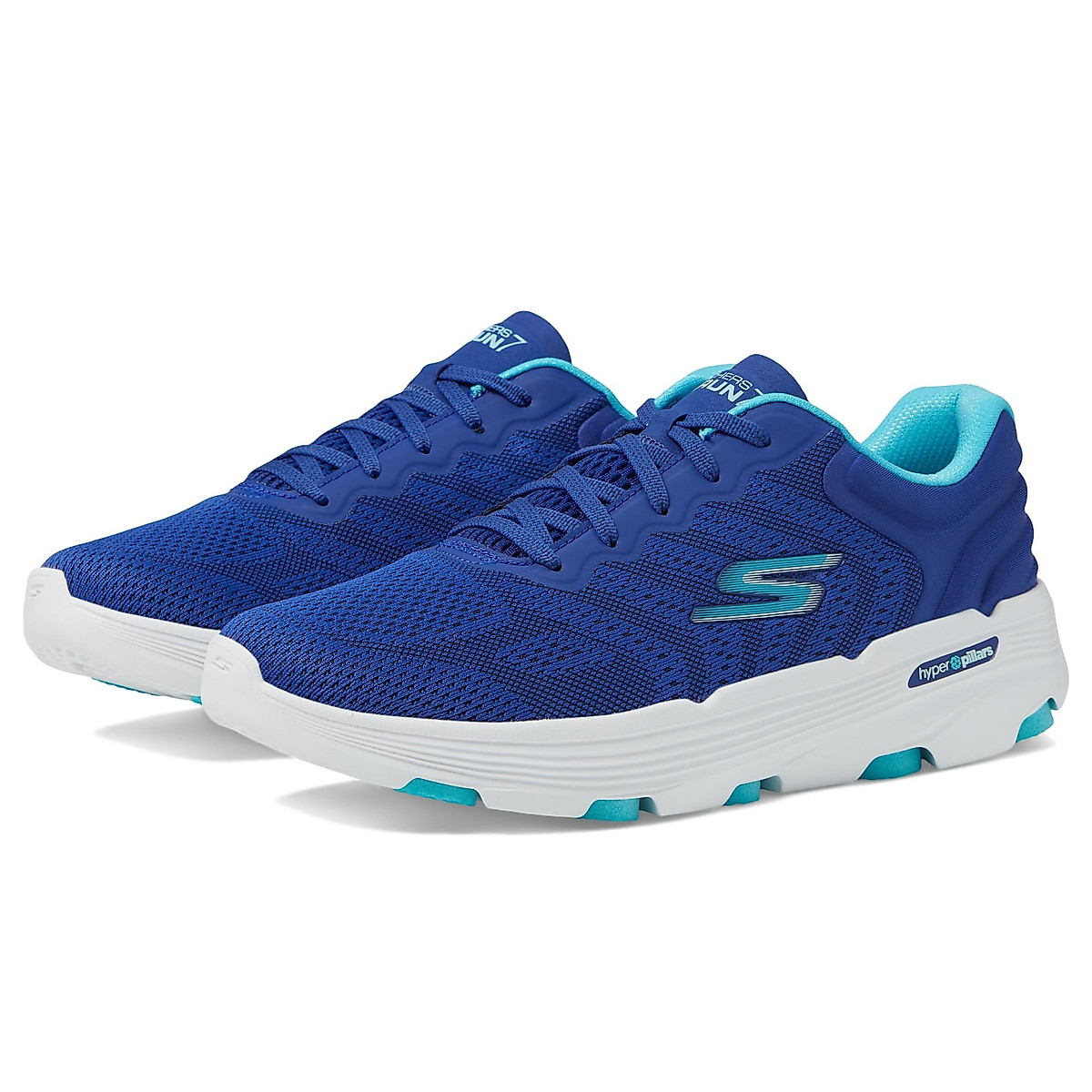 Skechers Women's GO Run 7.0-Driven Sneaker, Blue/Aqua, 10