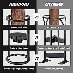 Highpro Wood Splitter Manual Splitter Firewood High Strength Structural Steel Firewood Splitter, Wood Splitter Wedge, for Small Wood Stove and Fireplace Manual Log Splitter, Black