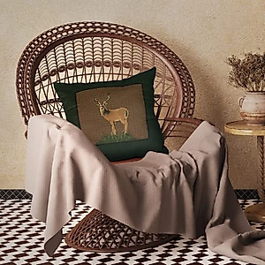 VISI-ONE True Grit The Lodge Deer Decorative Hunting Square Throw Pillow, 20" x 20" Inches, Multi