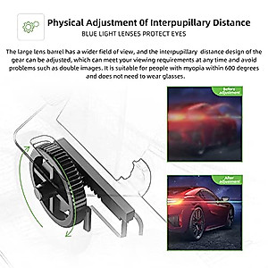 VR Headset Virtual Reality VR 3D Glasses VR Set 3D Virtual Reality Goggles,Adjustable VR Glasses Support 7.2 Inches [with Controller+Two Eye Masks].…