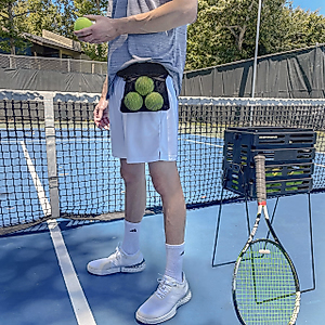 Nebudo Tennis Ball Band Holder Pickleball Tennis Balls Pickleballs Holding Accessory for Women Skirt Men Waist Hip Bags Accessories Pouch Sack Pickle Ball Bag Carrier Gadgets Gear Band Travel Pocket