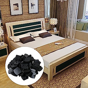 50mm Plastic Black Bed Slat Holders Caps Double Centre Caps Holders Replacement for Metal Frames Pack of 50