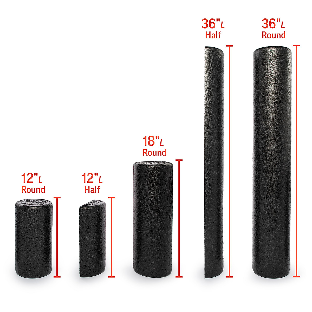 OPTP AXIS Firm Foam Roller, High Density Foam Roller for Physical Therapy, Yoga, Pilates, Fitness Exercise and Sports Training (Black, 36" X 6" Round)