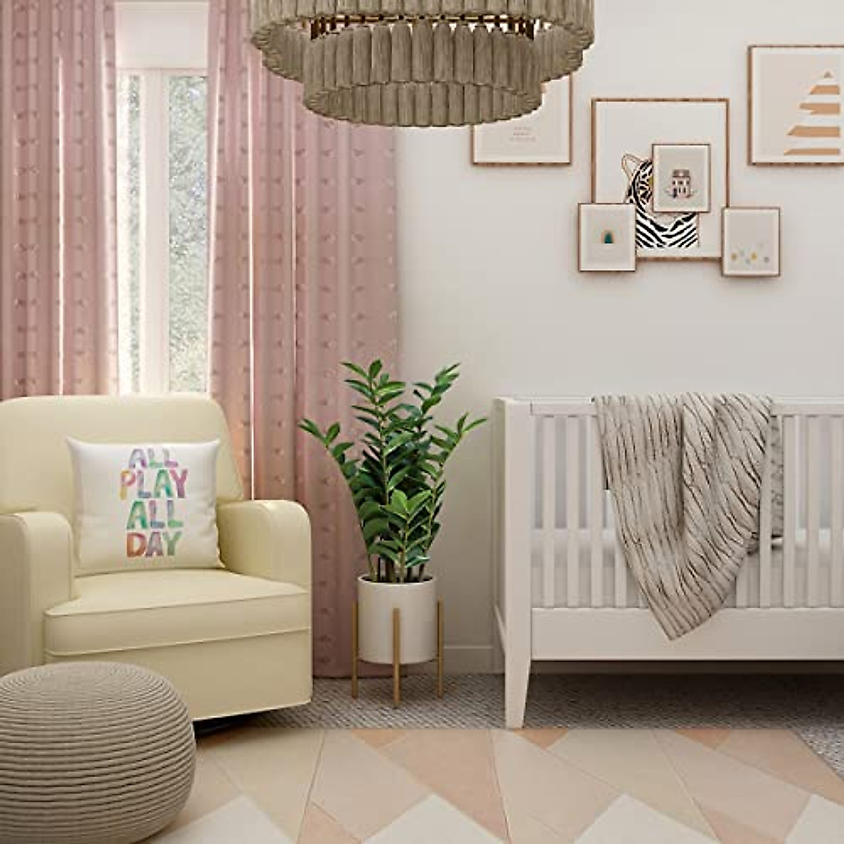 momoplant Artificial Silk Plants 29 inch Faux Plant Fake Zamioculcas Zamiifolia Potted Indoor Home Decor 1 Pcs